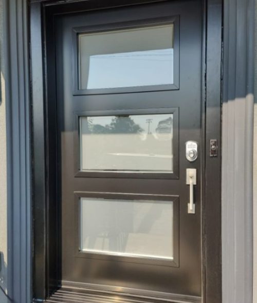 Black Front Door and Sliding Door Installation | Luma Doors