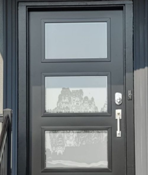 Black Front Door and Sliding Door Installation | Luma Doors
