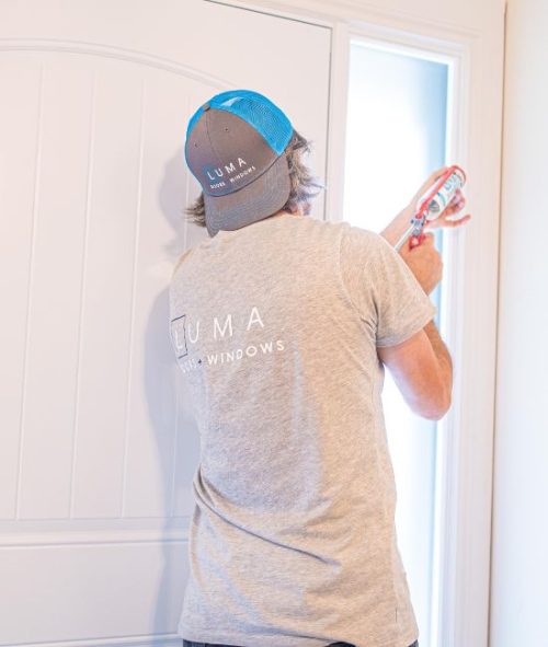 Installing Black Front Door With Twin Sidelites | Luma Doors + Windows