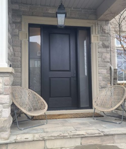 Strong Black Fiberglass Single Door in Mississauga | Luma Doors
