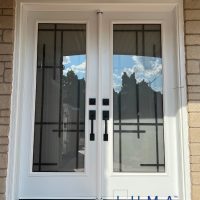 White Steel Entry Door with a Narrow Lite | LUMA Doors