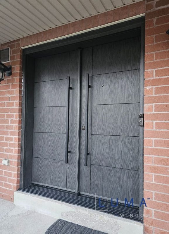 Product | Fiberglass Modern Double Door with Custom Grooving