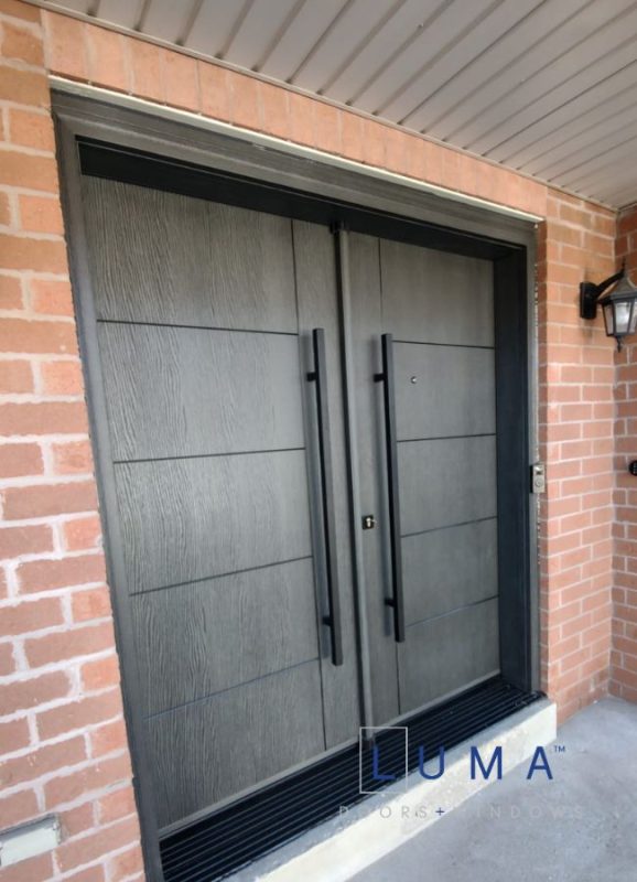 Product | Fiberglass Modern Double Door with Custom Grooving